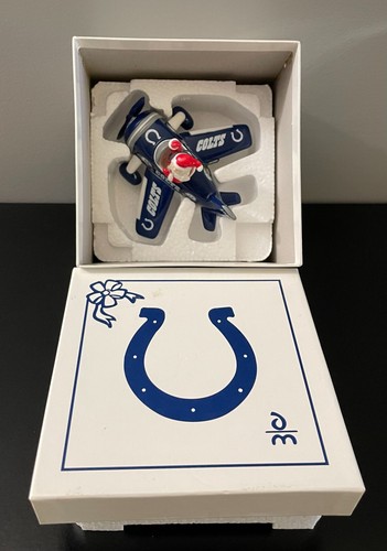 Danbury Mint NFL Indianapolis Colts Football Airplane Santa Christmas ...