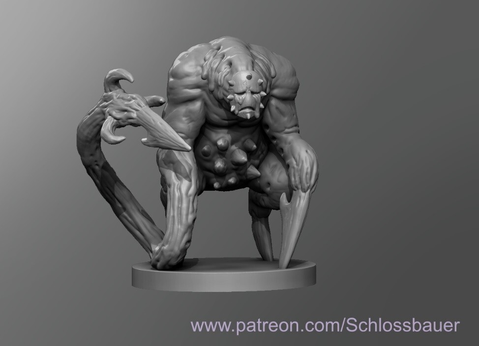 The Lonely Demon Monster Manual 28mm Scale DND D&D Tabletop Miniature ...