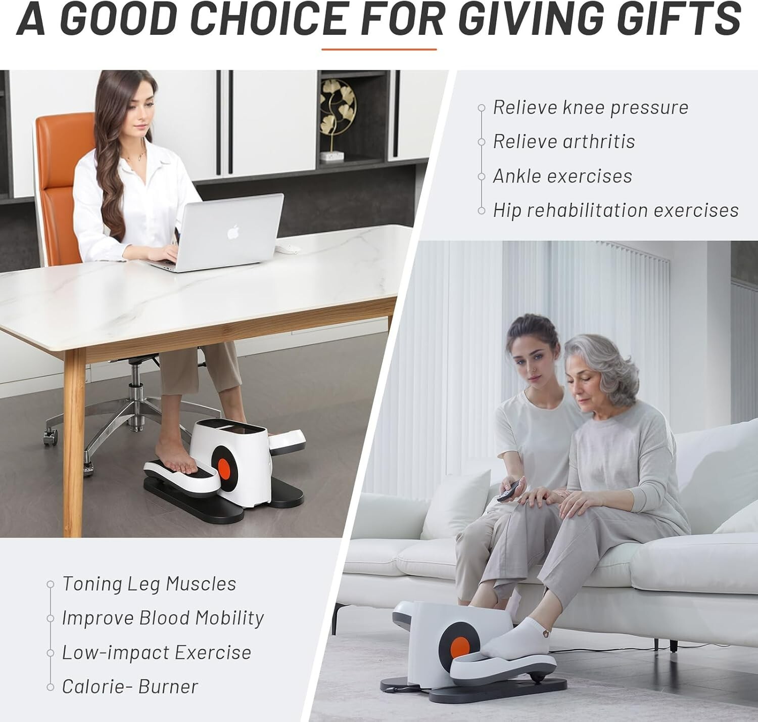 Ellipse Leg Exerciser as Seen on TV, Under Desk Elliptical Machine ...