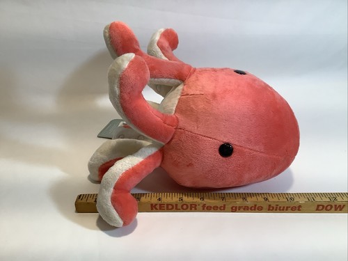 BELLZI Octi the Octopus 11" Plush Stuffed Animal Toy Coral & Off White ...
