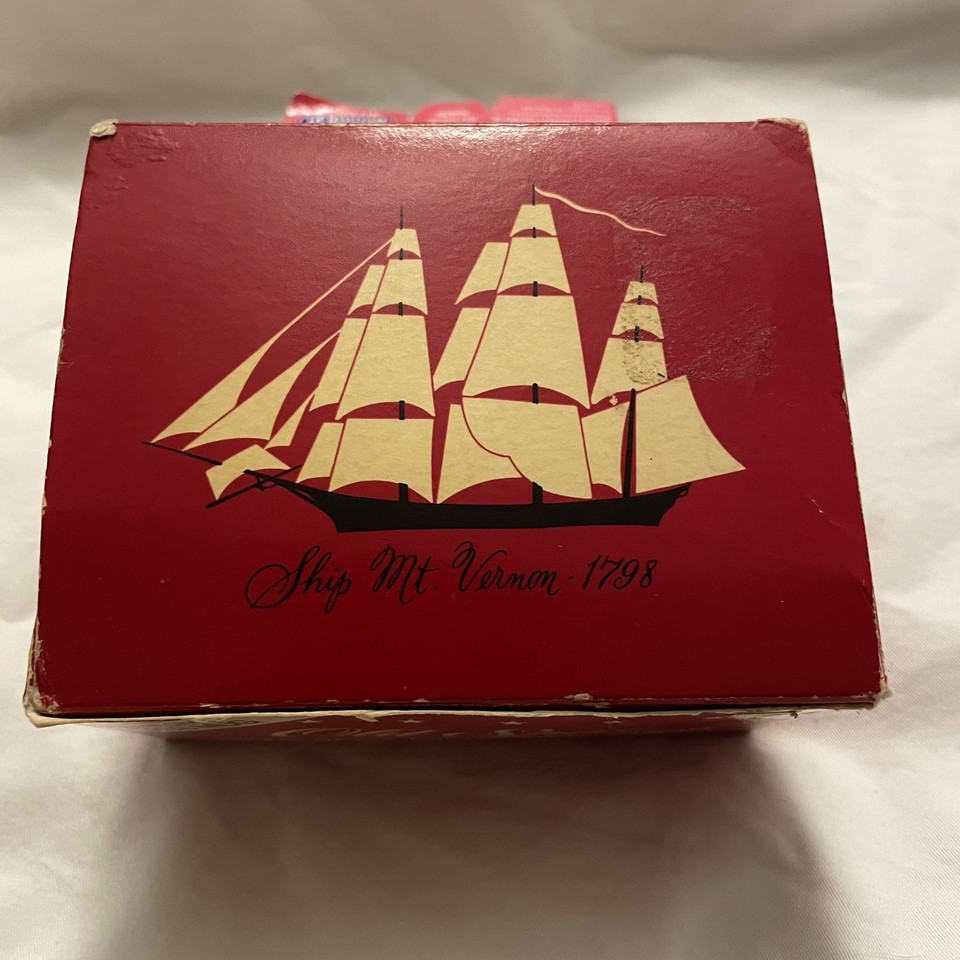 Vintage Shulton Old Spice Shaving Mug Soap Ship Mt Vernon 1798 #3700 ...
