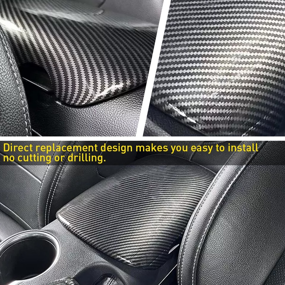 Center Armrest Box Storage Pad Panel Cover For 2015-25 Ford Mustang ...