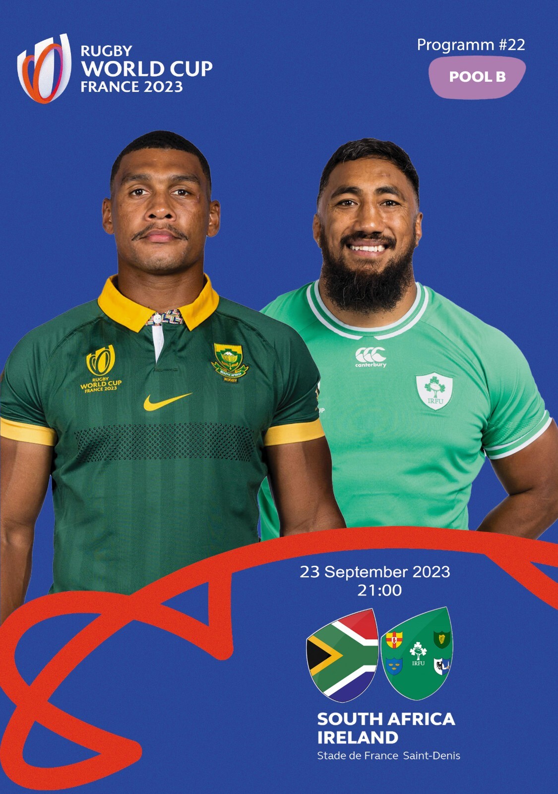 #22 SOUTH AFRICA v IRELAND 23 September 2023 RUGBY WORLD CUP FAN ...