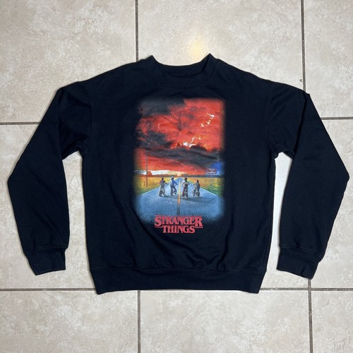 Stanger Things Sweatshirt Size XS Netflix Black Pull Over Sweater | eBay
