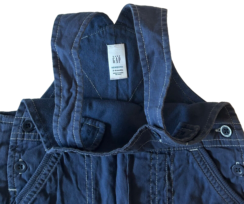 Baby Gap Boys Newborn 3-6 Months Overalls Shortalls Cargo Pockets ...