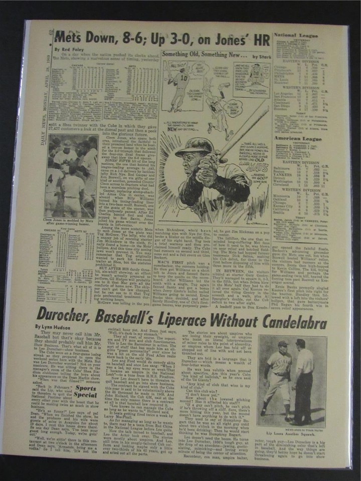 VINTAGE NEWSPAPER HEADLINES ~ BASEBALL GAINTS WILLIE MAYS NEAR 600 HOME ...