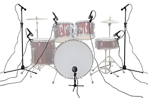 Wired Microphone Kit for Drum and Other Musical A whole set Mic, Black ...
