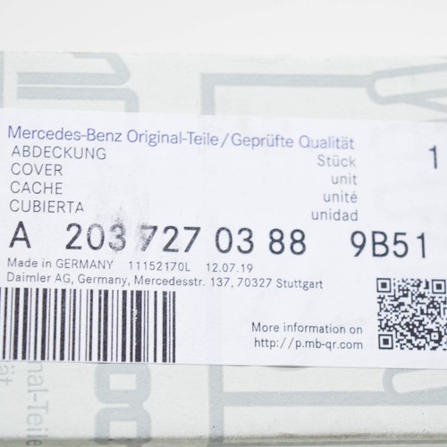 MB C W203 Front Left Door Loudspeaker Cover A20372703889B51 NEW OEM | eBay