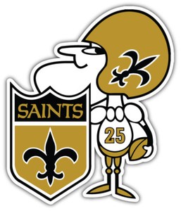 New Orleans Saints NFL Cartoon Car Bumper Sticker Decal - 3'' or 5'' | eBay