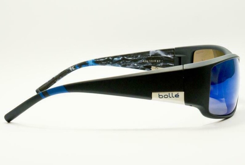 BOLLE KING WRAP AROUND MATTE BLUE SEA POLAR OFFSHORE BLUE SUNGLASSES ...