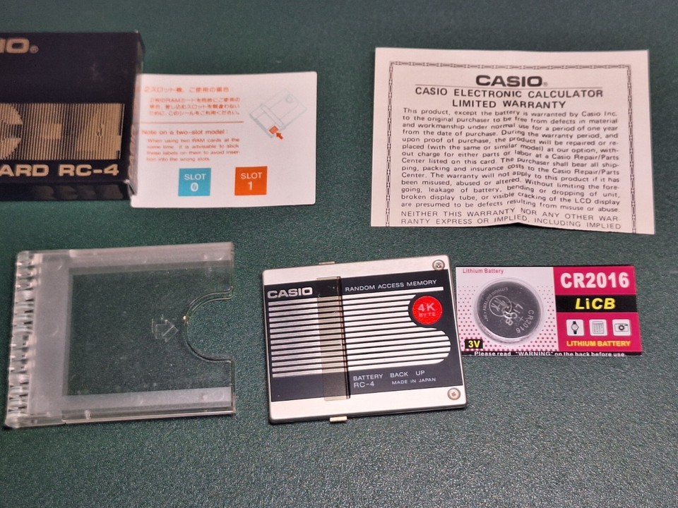 Casio Memory Module RC-4 For Calculators - New | eBay