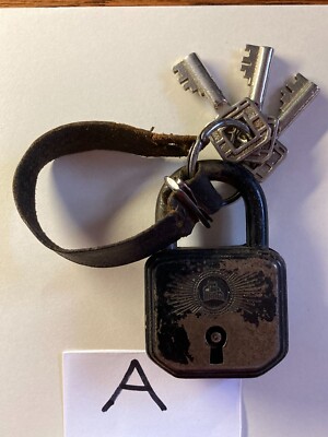 Vintage BURG Antique German, Steel Padlock with Keys, Working, Era of ...