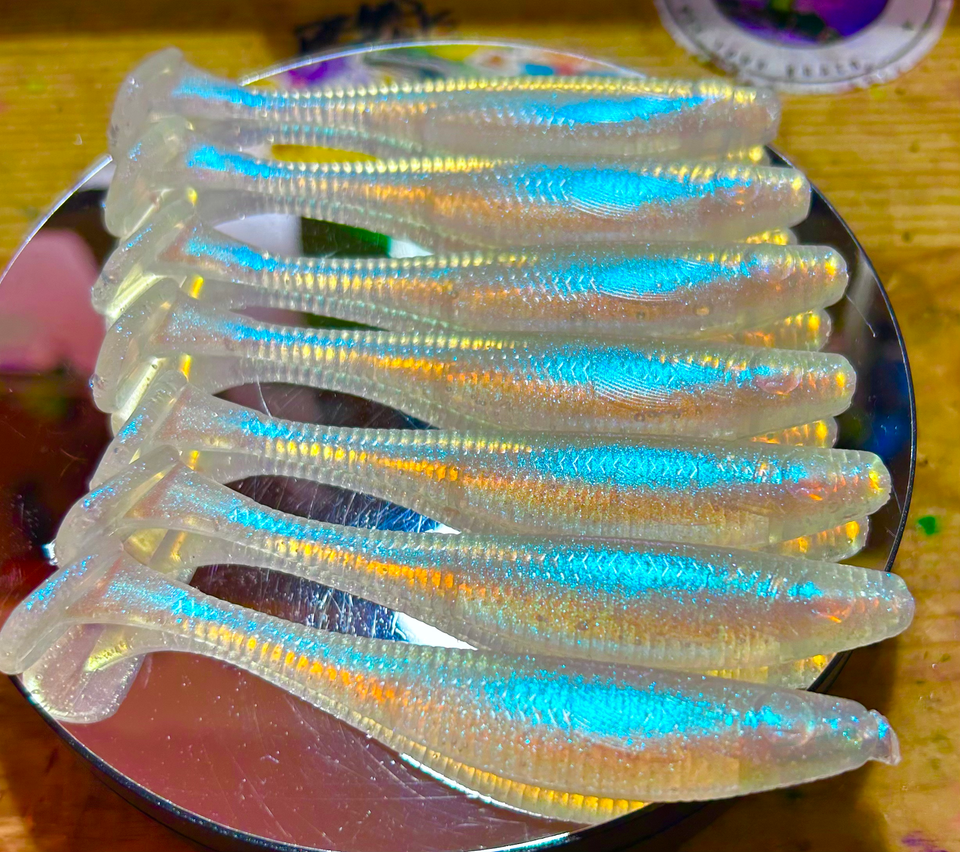 Super Saiyan Blue Color Changing 4” Paddle Tail Swimbaits | Brains ...