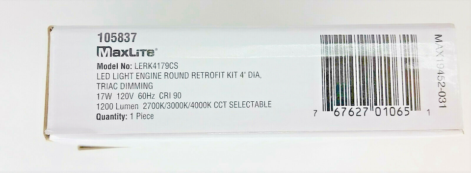 Maxlite 105837 LERK4179CS 17W LED Circle Light Retrofit Fluorescent ...