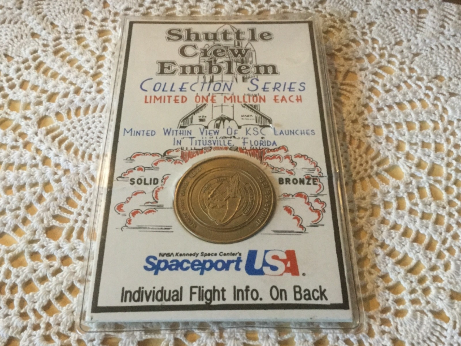 NASA Challenger Space Shuttle Crew Emblem-Solid Bronze-Mission 51-L-Jan ...