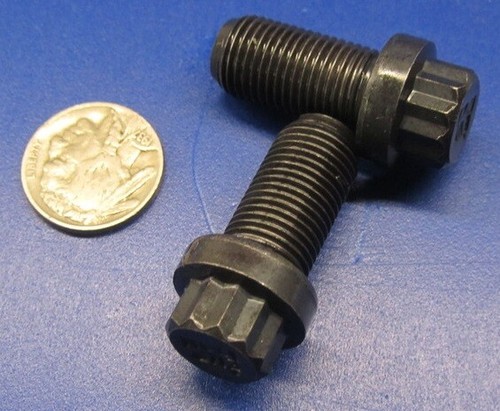 12 Point Flanged, Ferry Bolt, Steel, FT, 1/2"-20 x 1.0" Length, 10 Pcs ...