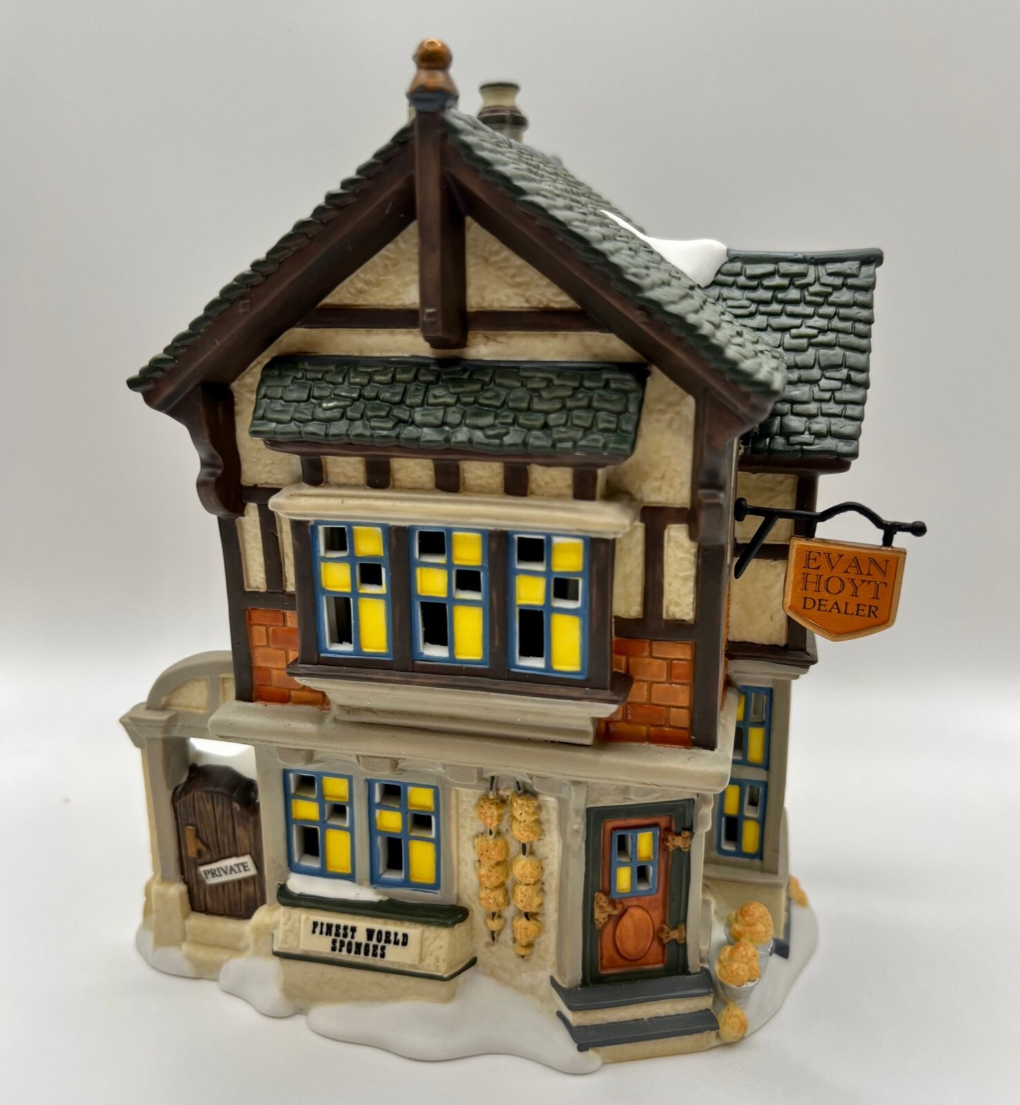 Dept 56 Dickens' Village Series - Evan Hoyt Sponge Dealer w/ Shop Sign ...