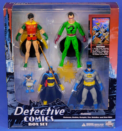 DC DIRECT DETECTIVE COMICS FIGURE BOX SET BATMAN RIDDLER BATGIRL ROBIN ...