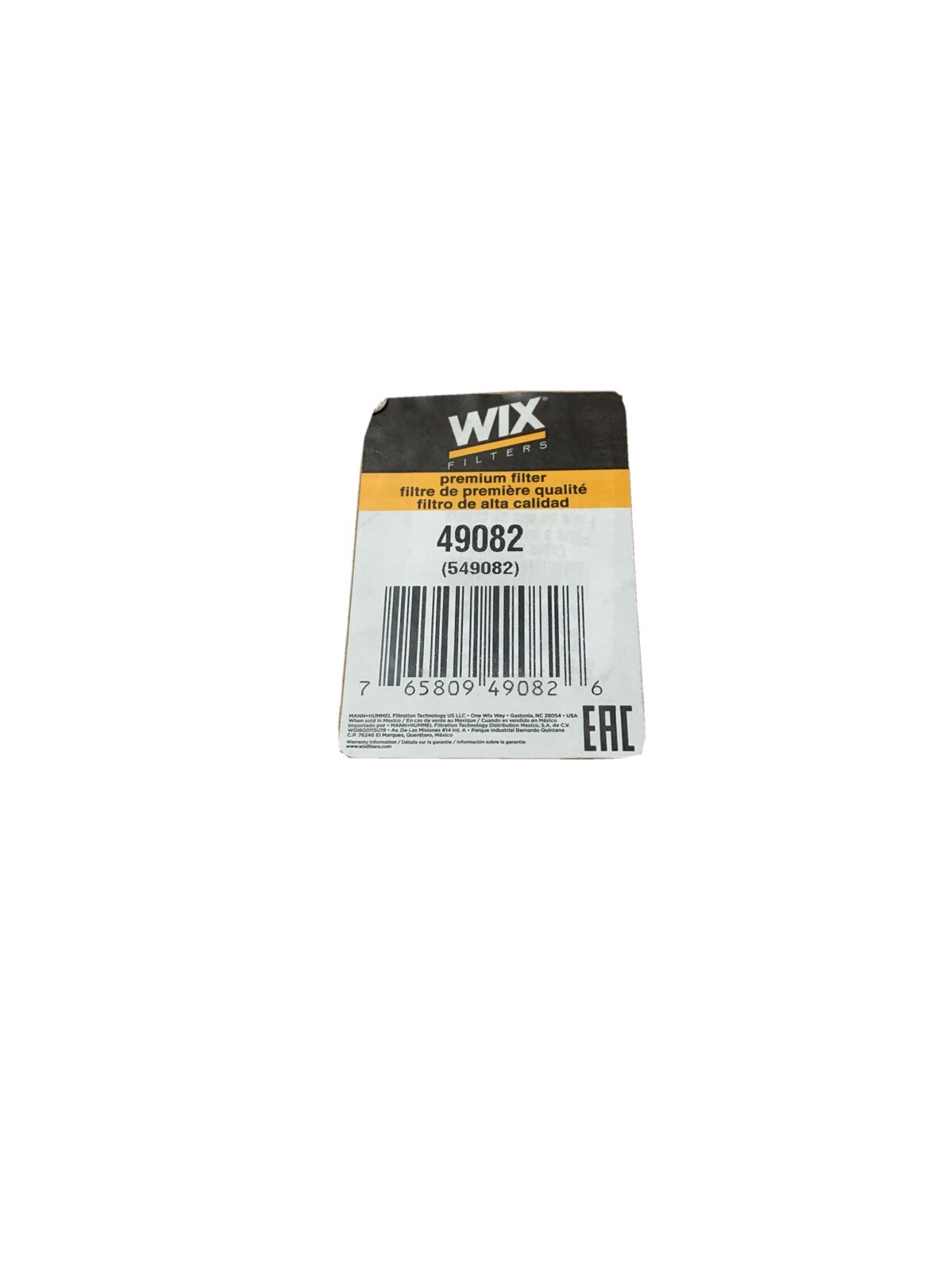 WIX 549082 - Air filter cross reference