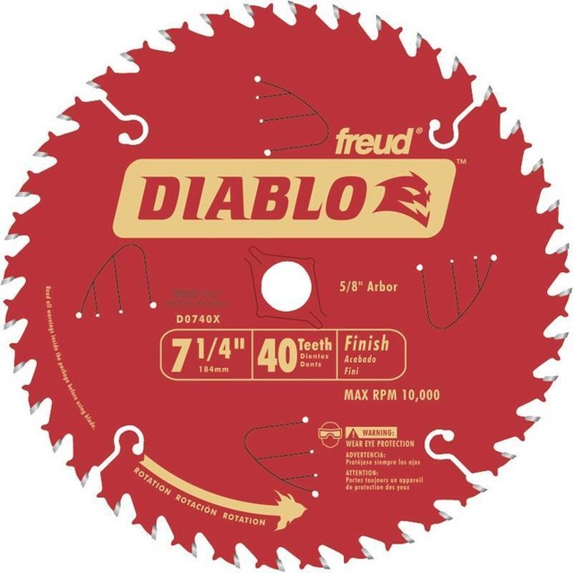 Freud Diablo D0740A 7.25 Finish Saw Blade 40 Teeth for sale online | eBay