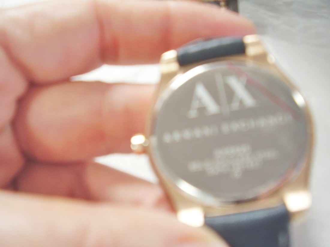 Armani Exchange AX5525 Blue Leather Strap Watch-NEW**** | eBay