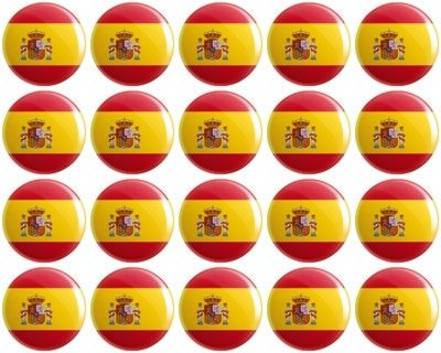 20 x Spain Flag BUTTON PIN BADGES 25mm 1 INCH (Kingdom of) Spanish ...