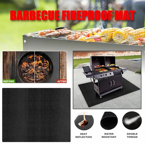 BBQ Gas Grill Mat Fireproof Non-Splatter Heat Resistant Floor ...
