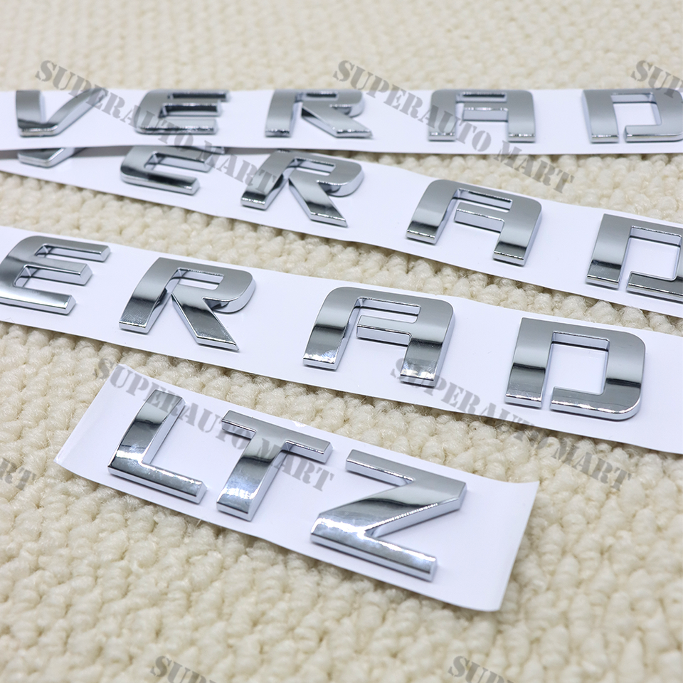 Chrome Front Rear Door Emblem Badge Tailgate Letters For Silverado 1500 ...