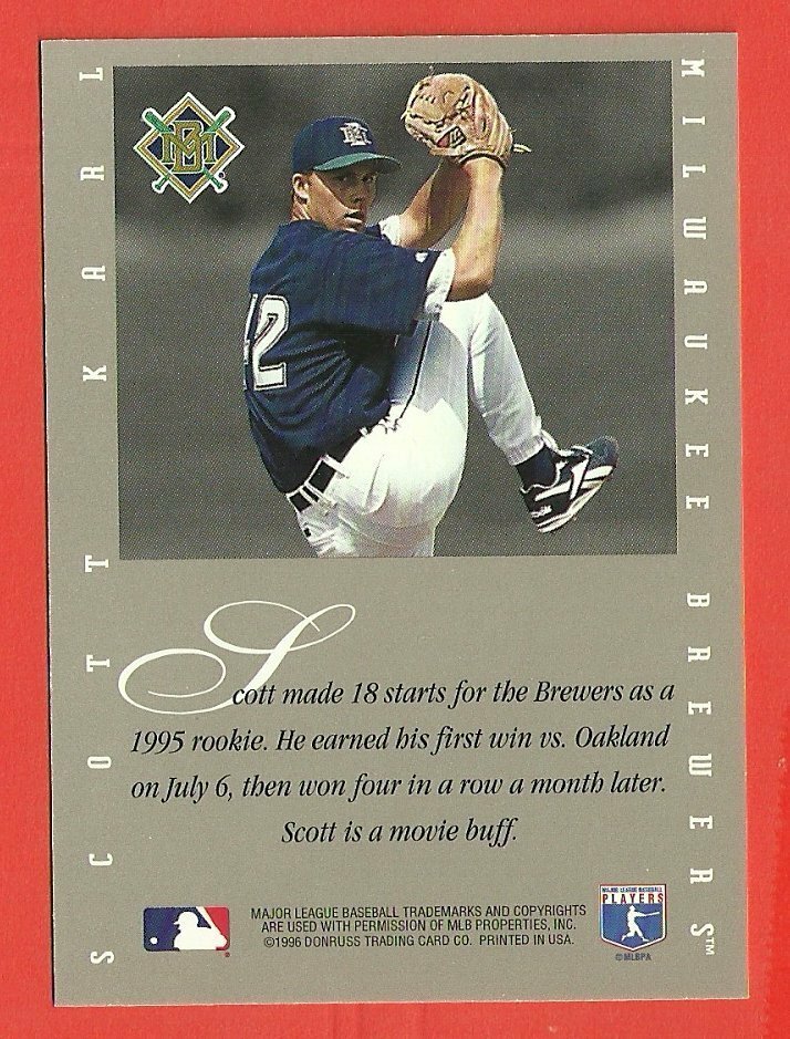 SCOTT KARL - 1996 Leaf Signature Extended Autographs #97 *Milwaukee ...