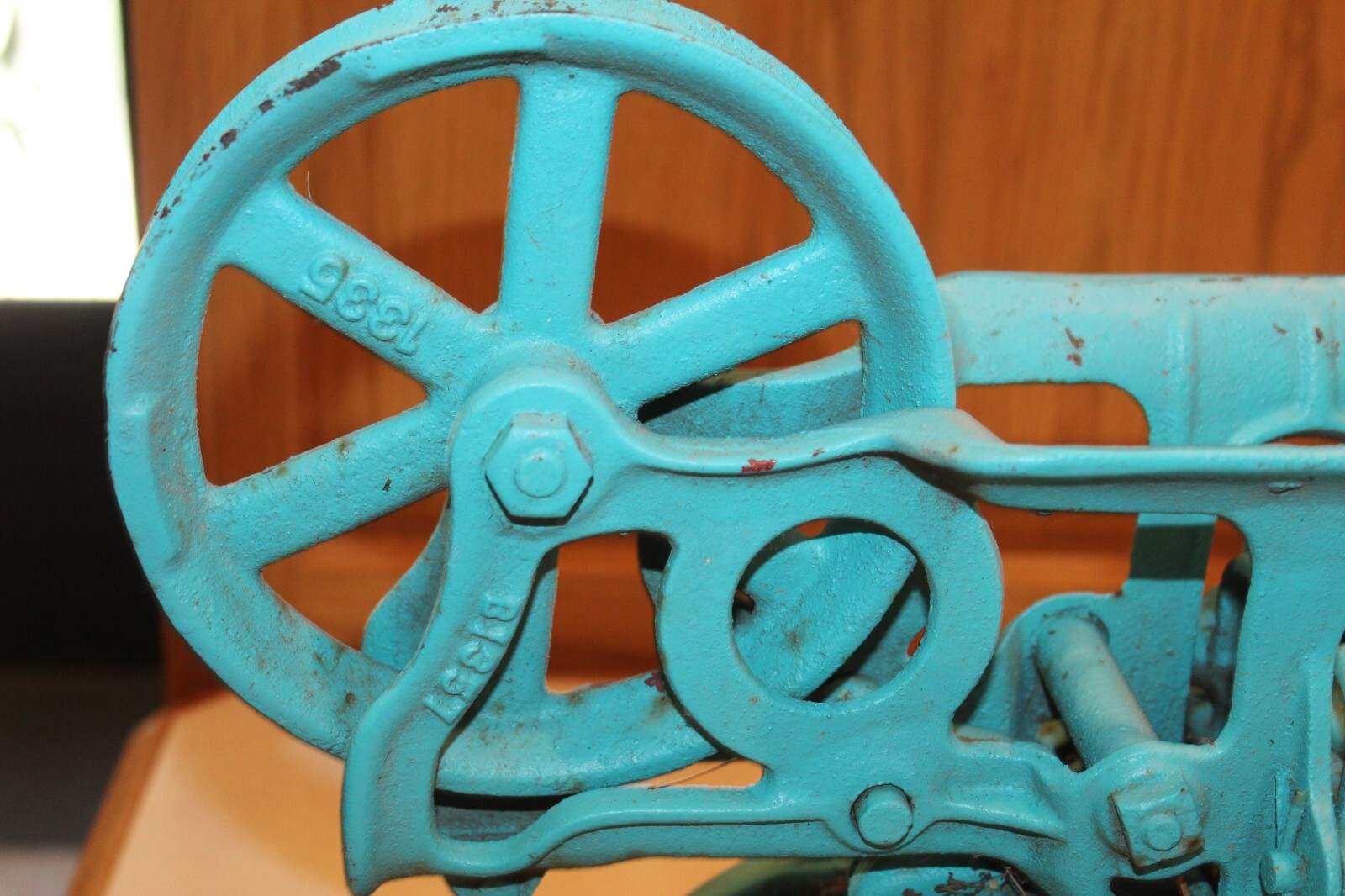 Vtg Antique Old Hay Trolley Farm Barn Repurpose Light Industrial Cast ...