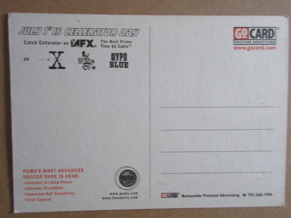 PUMA CELL SOCCER SHOE CLEATS CELLERATOR ADVERTISING POSTCARD | eBay