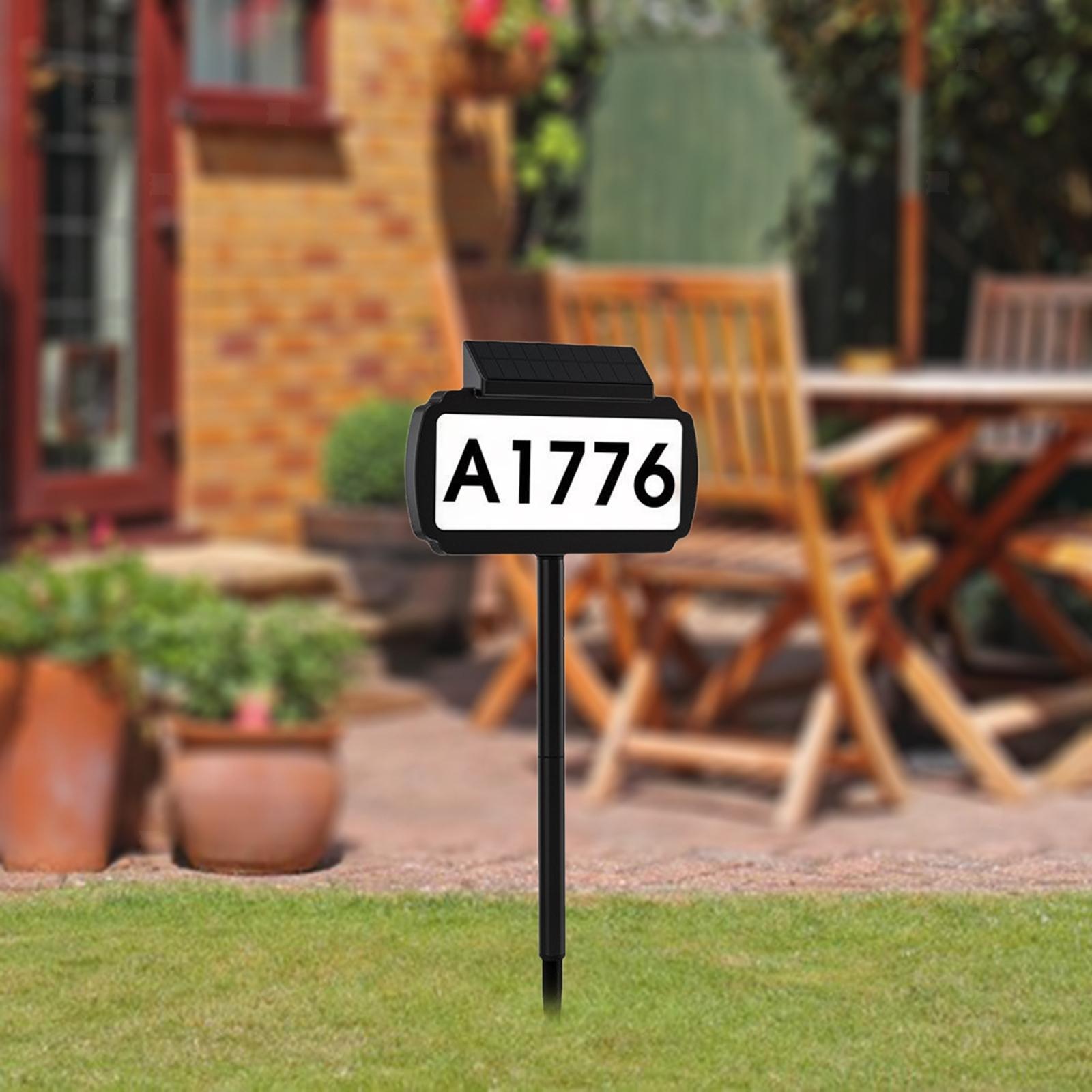 LED Illuminated Address Plaque with Stake Modern for House Driveway ...