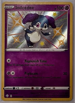Pokémon TCG Indeedee Shining Fates SV059/SV122 Holo Shiny Holo Rare NM ...