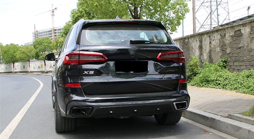 1Pair Black Rear Bumper Exhaust Pipe Muffler Tip For BMW X5 X6 G05 G06 ...