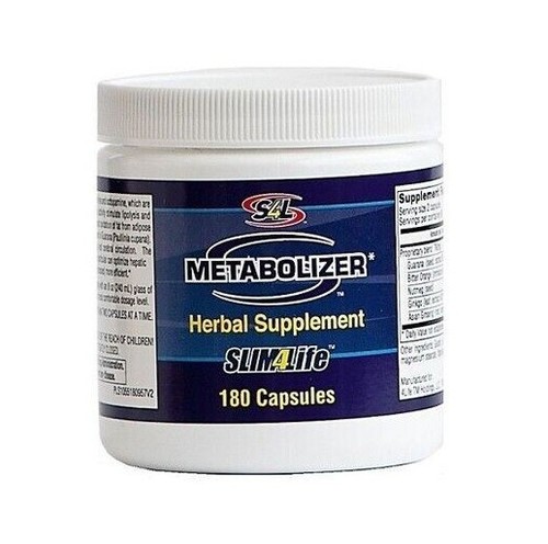 Slim4Life Metabolizer Herbal Supplement Wgt Loss Metabolizer 180 ...