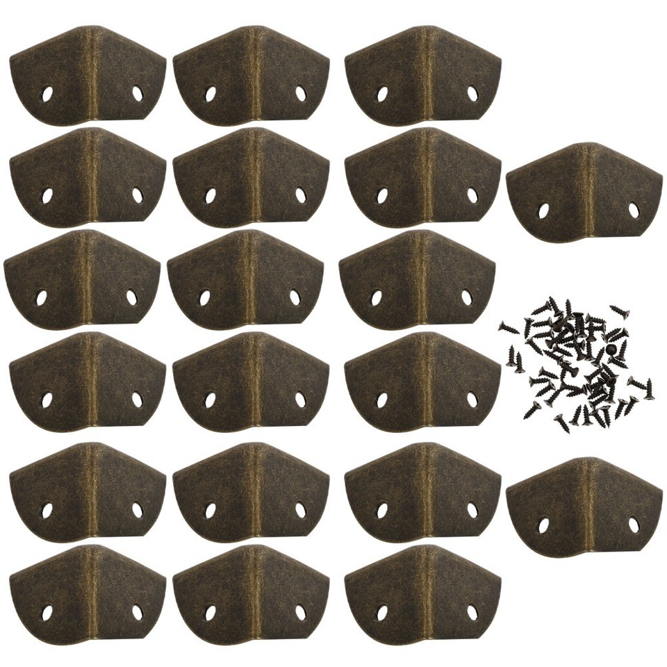 20 Pcs Zinc Alloy Furniture Protectors Corner Guards with Screw Pack ...