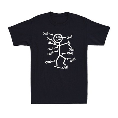 Ow Ow Ow Ow Ow Ow Ow Character Funny Matchstick Saying Gift Quote Men's ...