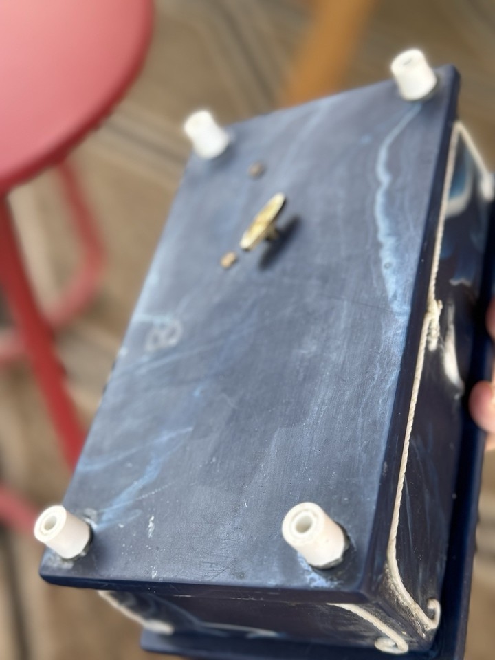 VTG Incolay Blue & White Stone Nautical Ship Lighthouse Jewelry Music ...