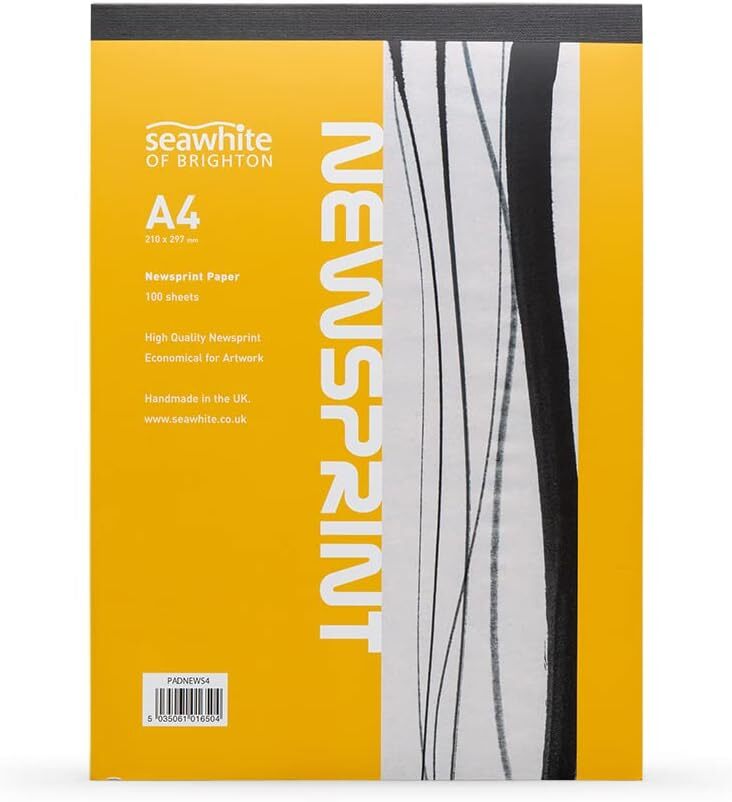 Seawhite Newsprint Paper Pads Drawing Sketching 100 Sheet Art Pad Thin ...