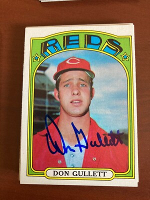 Cincinnati Reds Don Gullett signed 1972 Topps Card | eBay