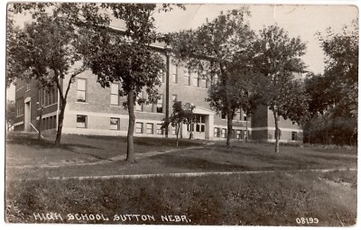 1922 High School Sutton Nebraska Real Photo Postcard RPPC | eBay