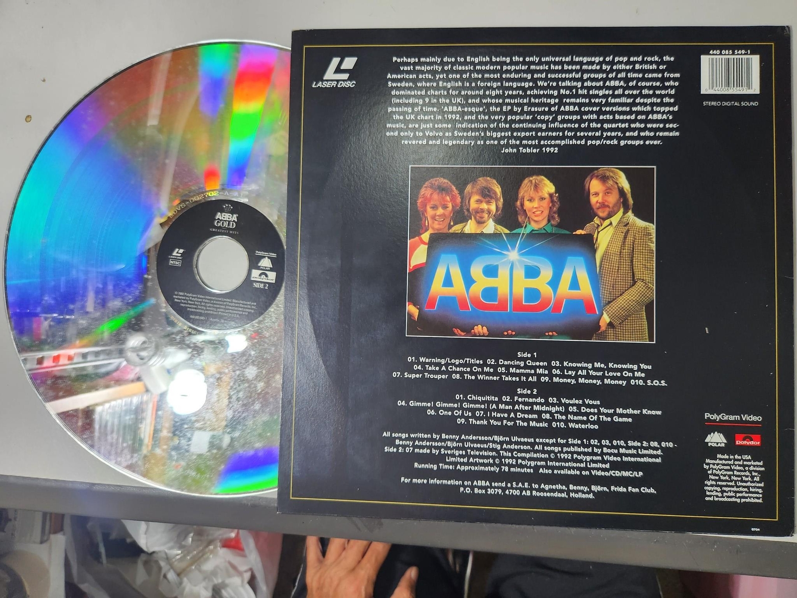 (1603) Polydor Laserdisc LD ABBA GOLD GREATEST HITS USA made | eBay