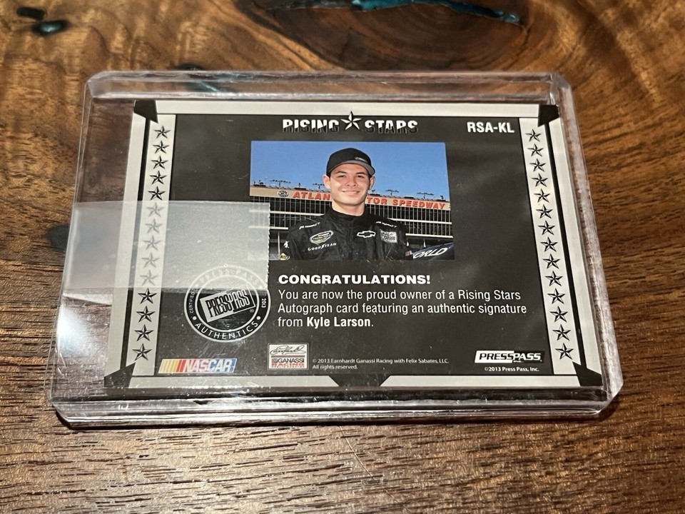 Kyle Larson Rising Stars Autographed Rookie Card NASCAR # 85 Of 125 | eBay