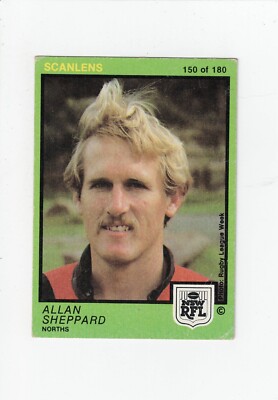 1982 Scanlens Rugby League Allan Sheppard #150 (North Sydney Bears ...