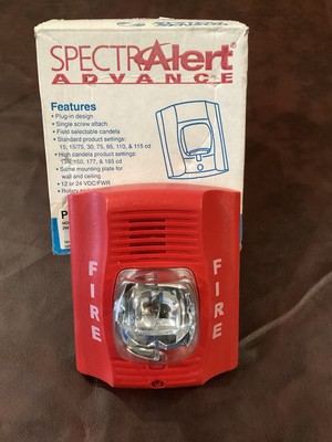 System Sensor P2R Fire Alarm Horn Strobe, Red 2 Wire, with Mounting ...