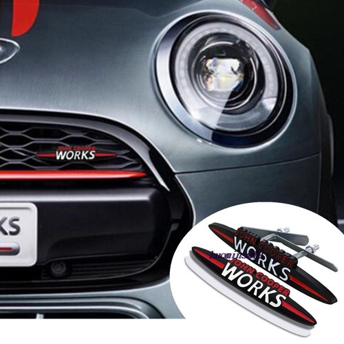 2PCS Black John Cooper Works Front Rear Trunk Emblem For Mini ...