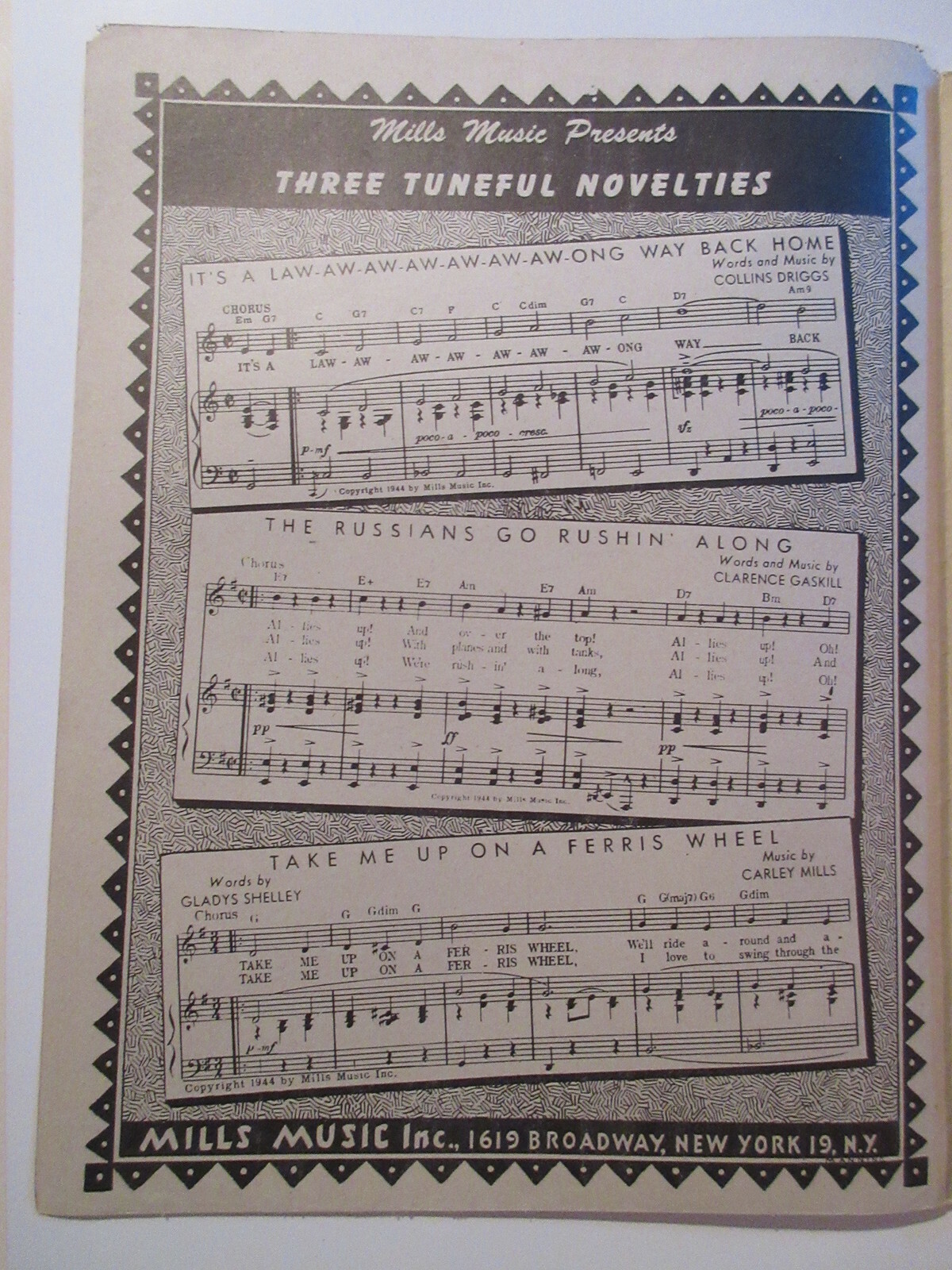 1945 THE BLOND SAILOR Vintage WW2 Sheet Music by J. Pfeil, Mitchell ...