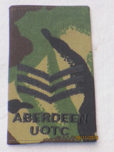 Aberdeen Uotc, University Warrant Officer Training Body, Sergeant, Rank ...