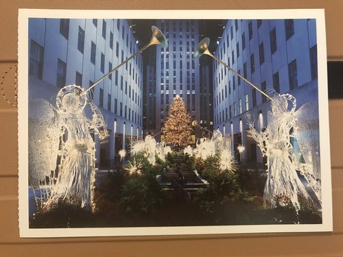 POSTCARD NEW YORK CITY- ROCKEFELLER CHRISTMAS TREE & CHANNEL GARDENS ...