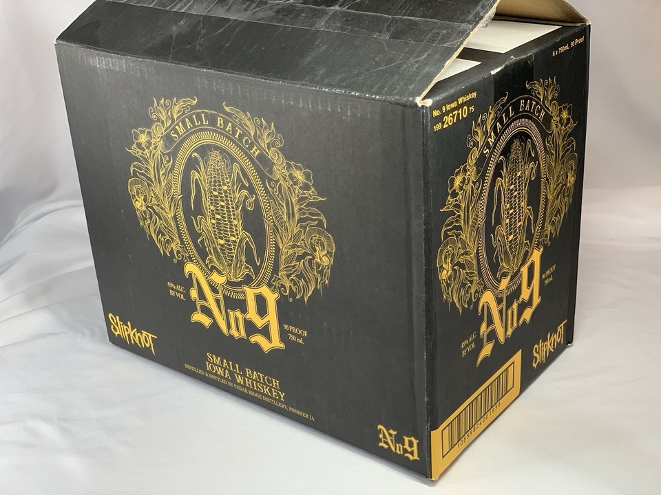 SLIPKNOT No. 9 Small Batch Iowa Whiskey EMPTY BOX Music Memorabilia ...